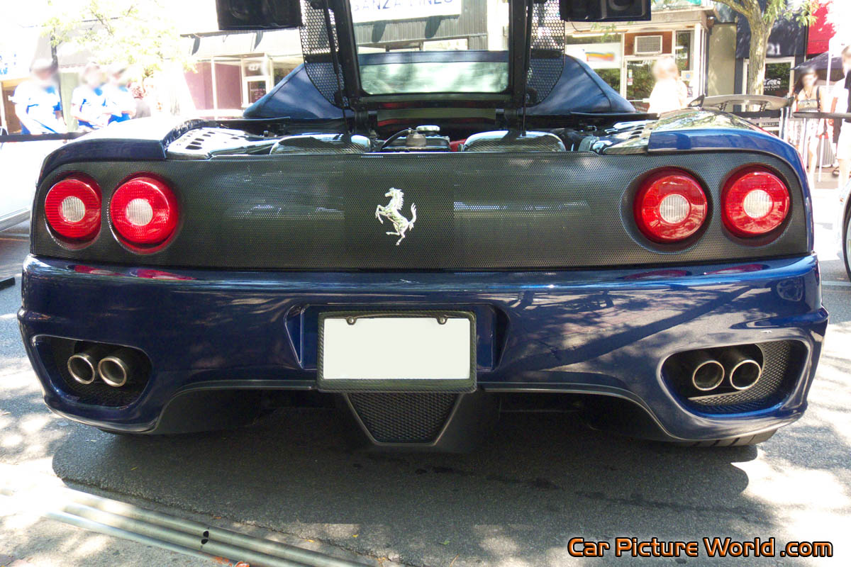 Blue Ferrari 360 Spider F1 Rear